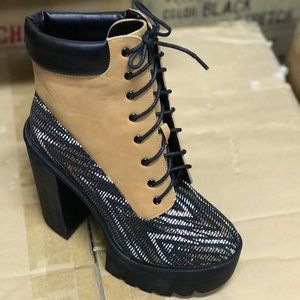 Shoes | Metallic Platform Boots | Poshmark